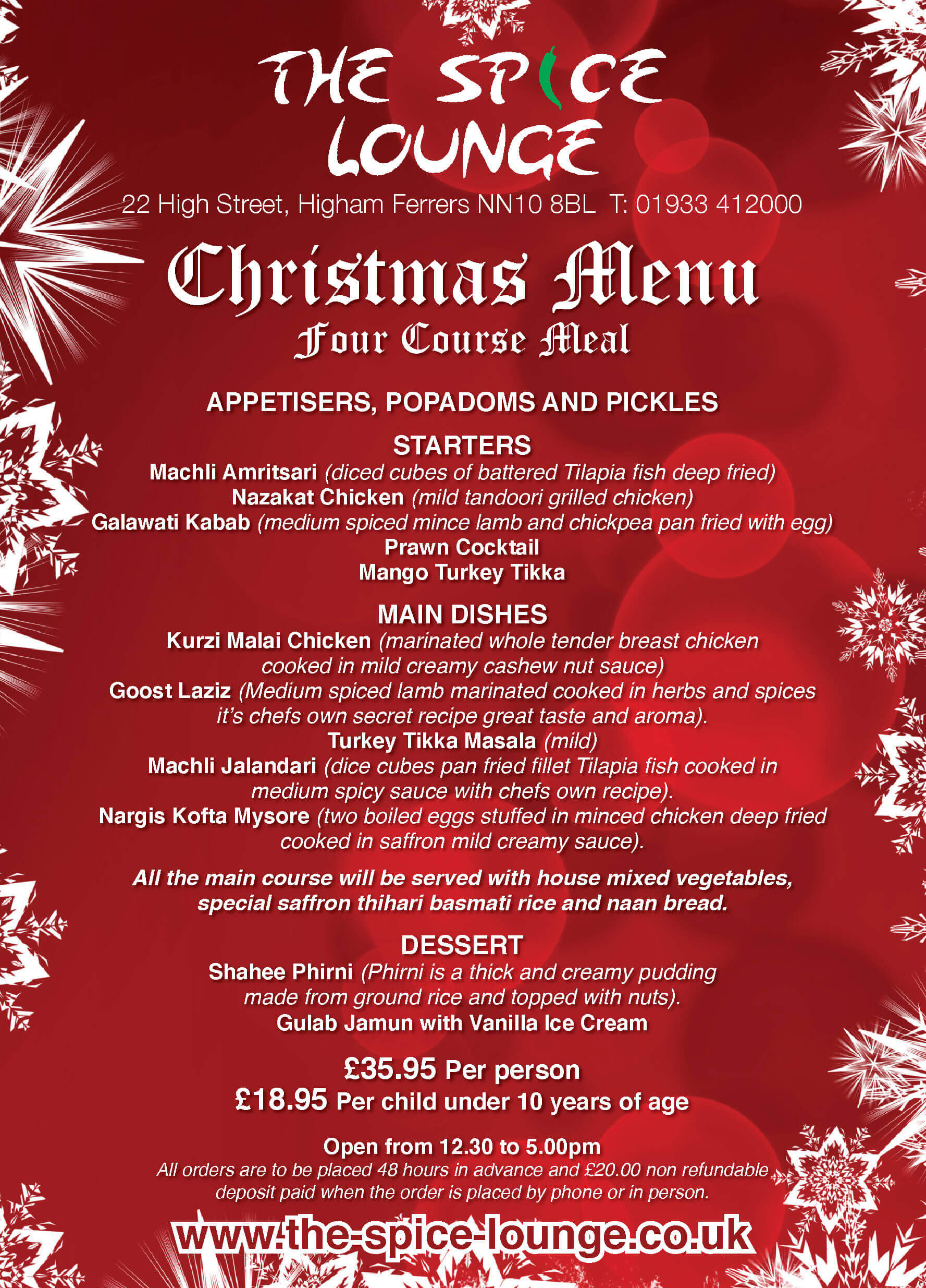 The Spice Lounge | Indian Restaurant & Takeaway in Higham Ferrers, Rushden